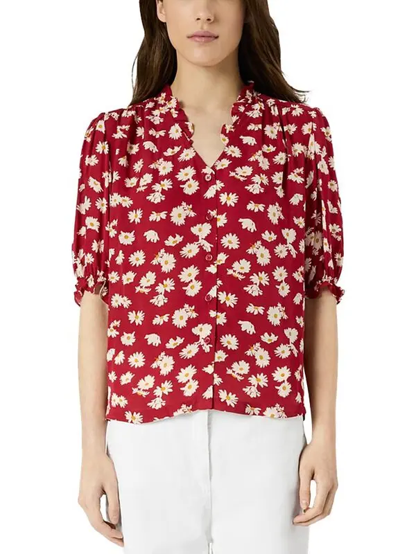 Gerard Darel Clyah Floral Viscose Shirt - Red