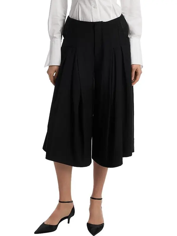 LIBEROWE Wool Culotte Pants - Black