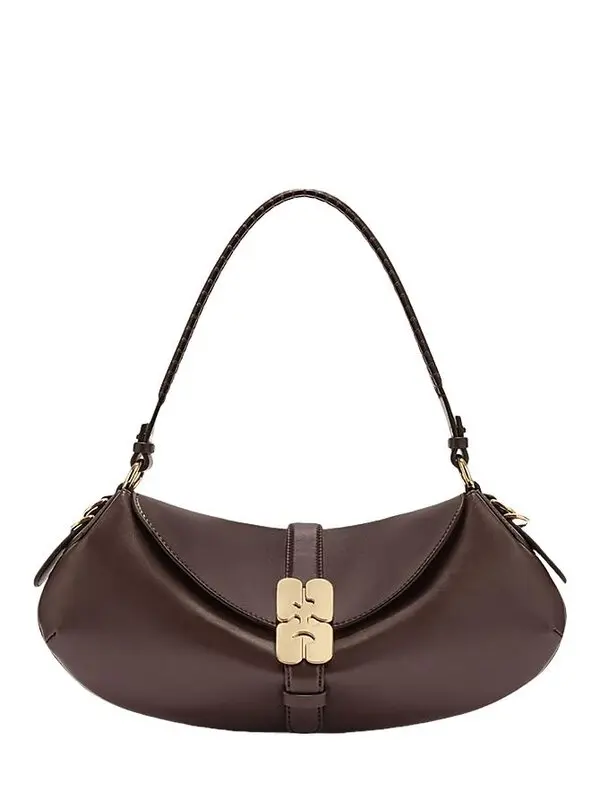 GANNI B Cat Shoulder Bag - Chicory Coffee