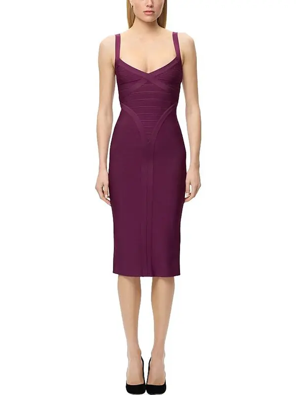 Herve Leger The Greta Bandage Dress - Maraschino