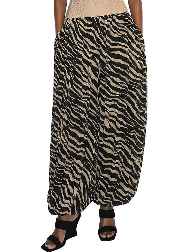 Ronny Kobo Renier Print Viscose Pants - Zebra