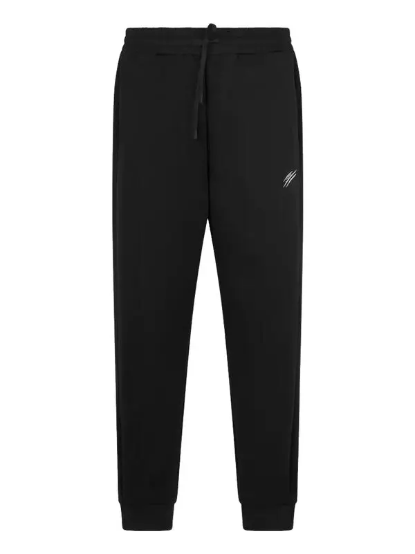 PLEIN SPORT Chrome Scratch Track Pants - Black
