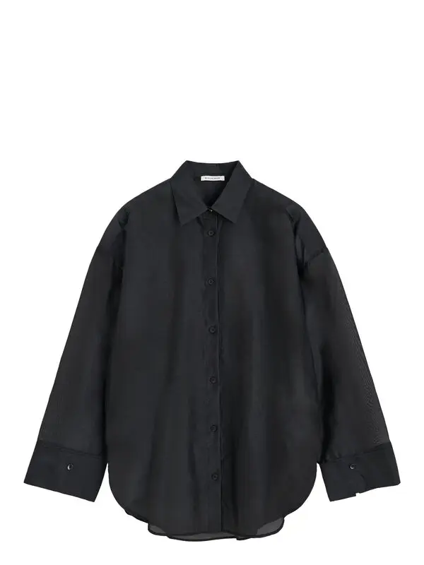 BY MALENE BIRGER Derris Silk Organza Shirt - Black