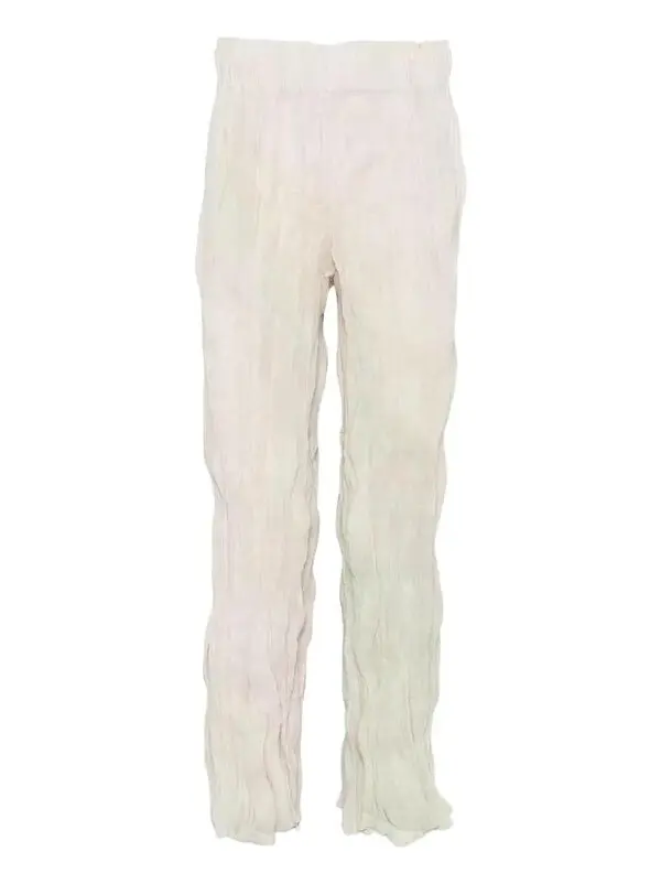 GONGDID DESIGN Crinkled Finish Elasticated Waist Trousers - Neutrals