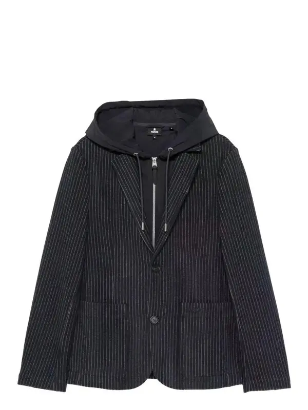 Mackage Pinstriped Hooded Blazer - Blue