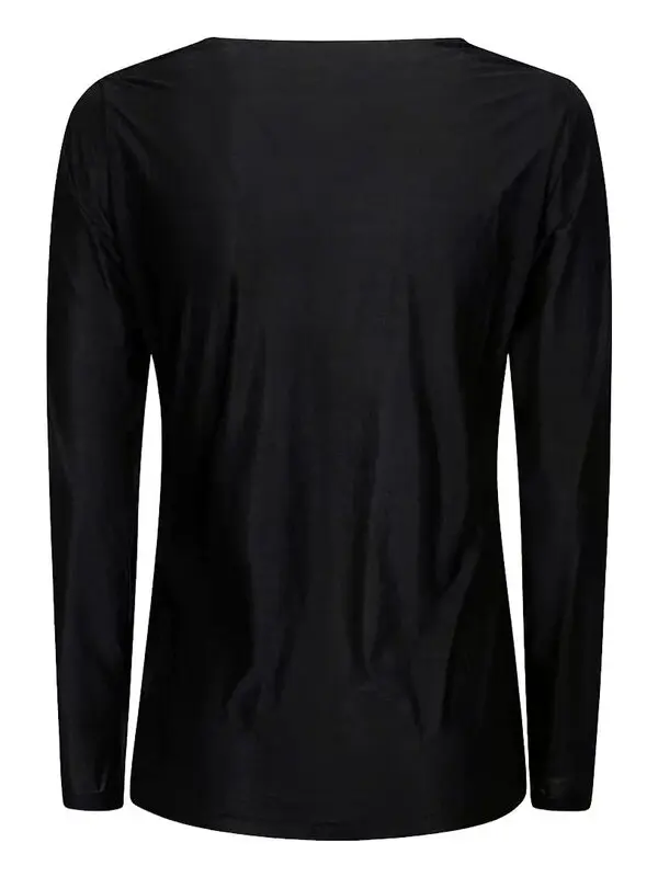 Yohji Yamamoto Graffiti Print Long Sleeve T-shirt - Black