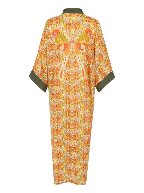 Henelle Butterfly Effect Citrus Kimono - Green
