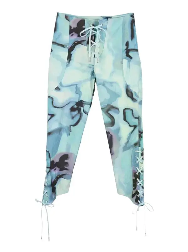 Collina Strada Baneberry Lace-up Trousers - Blue