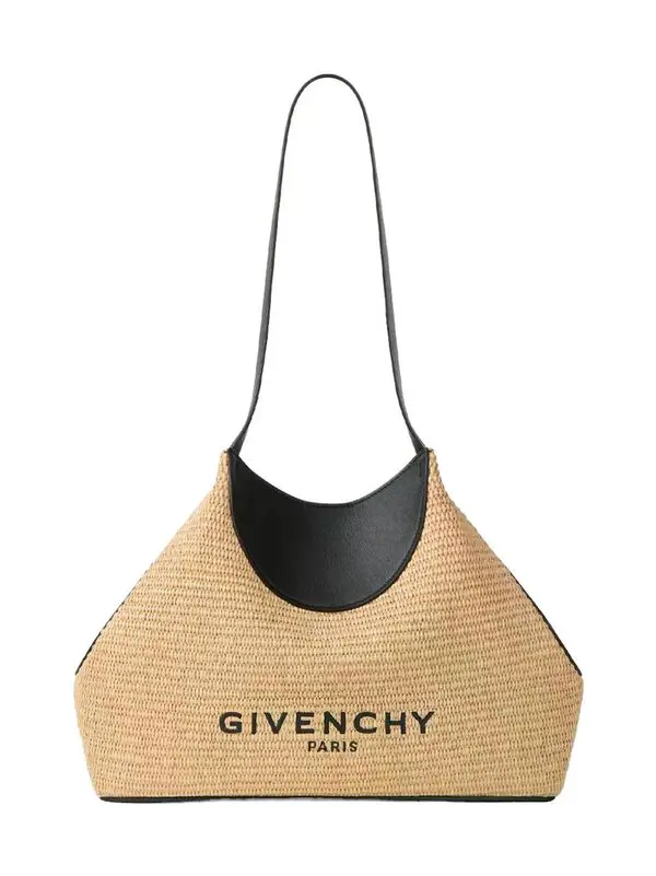 Givenchy Small Logo-print Woven Shoulder Bag - Brown