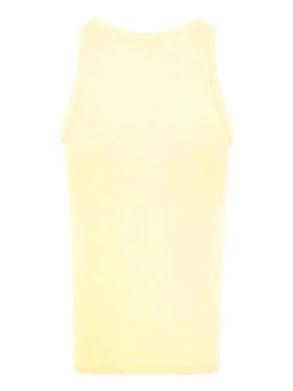 Auralee Ribbed-knit Tank Top - Yellow