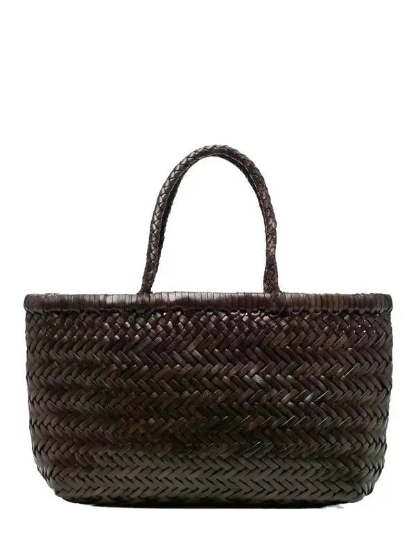 Dragon Diffusion Woven Leather Tote Bag - Brown