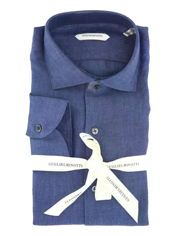 GUGLIELMINOTTI Chest-pocket Long-sleeve Shirt - Blue