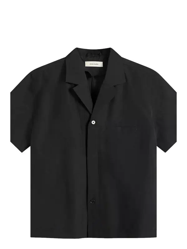 ENTIRE STUDIOS Short-sleeve Camp-collar Shirt - Black