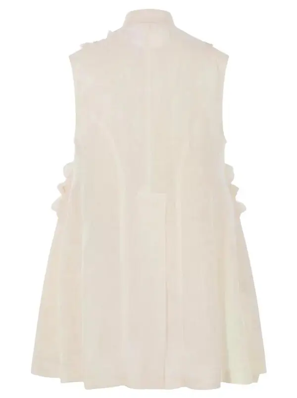 COMME DES GARÇONS TAO Beige Sheer Floral Appliqué Dress - Neutrals