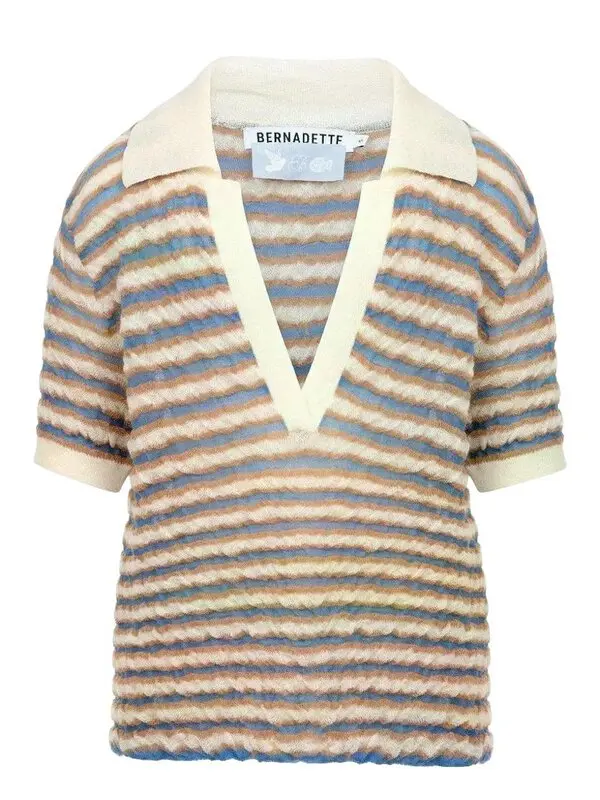 Bernadette Ophelia Polo-collar Shirt - Blue