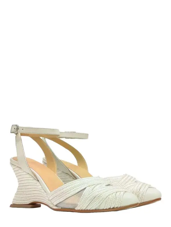 CastaÑer Geometric Wedge Espadrilles - Neutrals