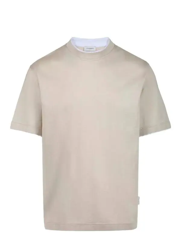 PAOLO PECORA Double-layer Loose-fit T-shirt - Neutrals