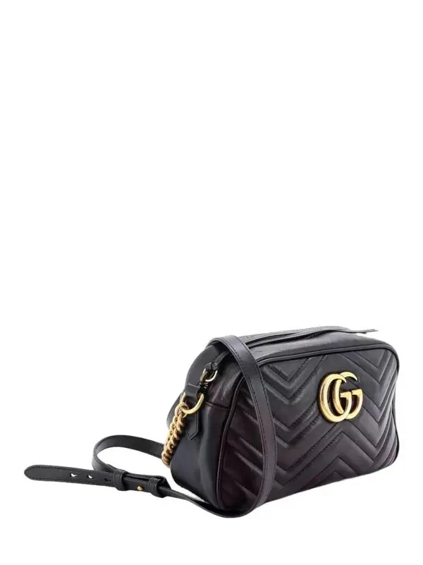 Gucci Matelassé Leather Small Shoulder Bag - Black