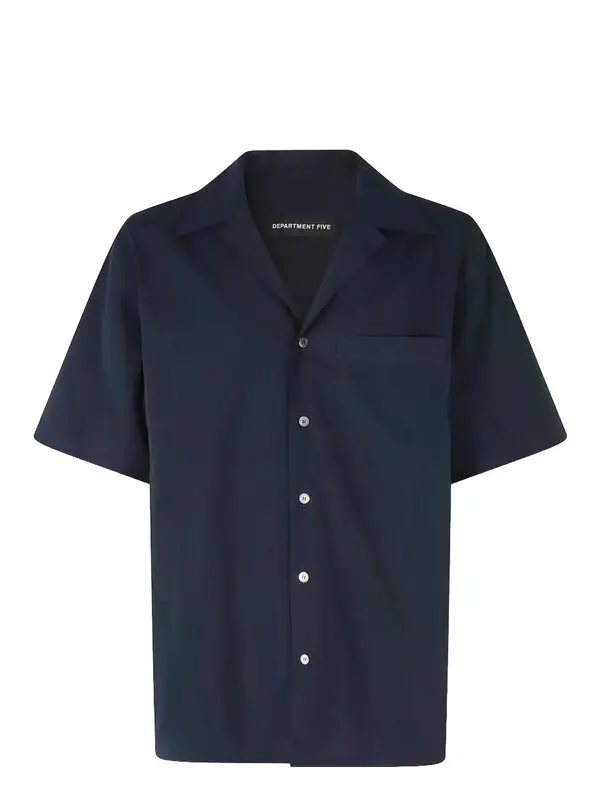 DEPARTMENT 5 Cape Short-sleeve Shirt - Blue