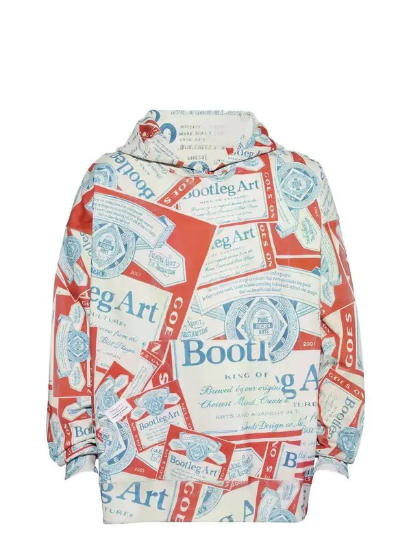 TALKING ABOUT THE ABSTRACTION Graphic Print Hoodie - Red