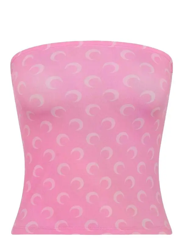 MARINE SERRE Moon Tube Top - Pink