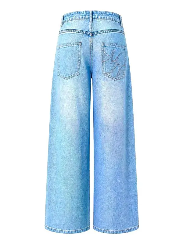 METALWOOD STUDIO Faded Wide-leg Jeans - Blue