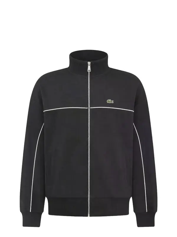Lacoste Logo Embroidered Zip-fastening Sweatshirt - Black