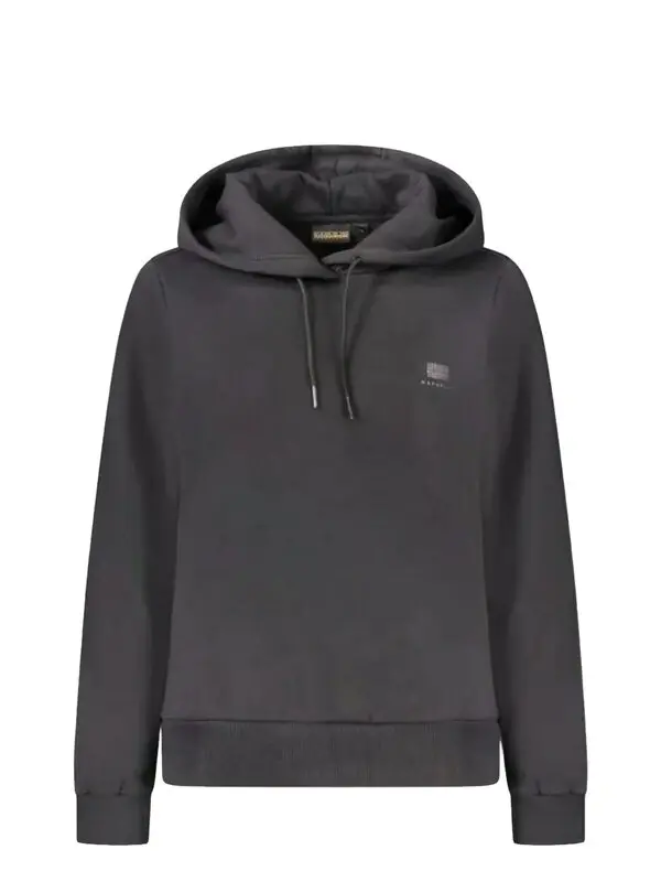 NAPAPIJRI Logo Print Drawstring Hoodie - Black