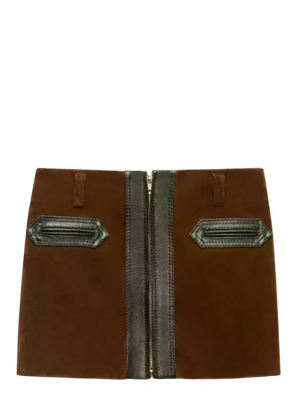Marni Suede Mini Skirt - Brown