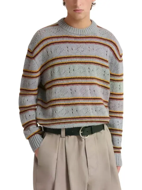Marni Openwork Knit Cashmere Jumper - Grey