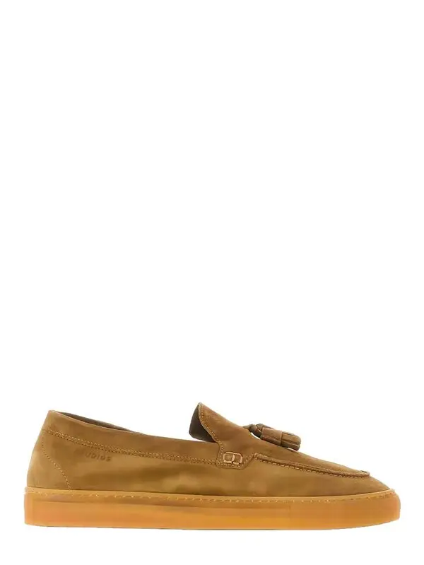COPENHAGEN  Tassel Detail Suede Loafers - Brown