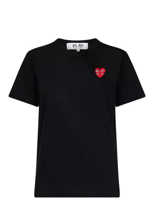 Play Comme Des Garcon Heart Patch T-shirt - Black