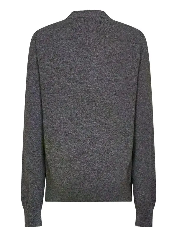 Play Comme Des Garcon Heart-appliqué Cardigan - Grey