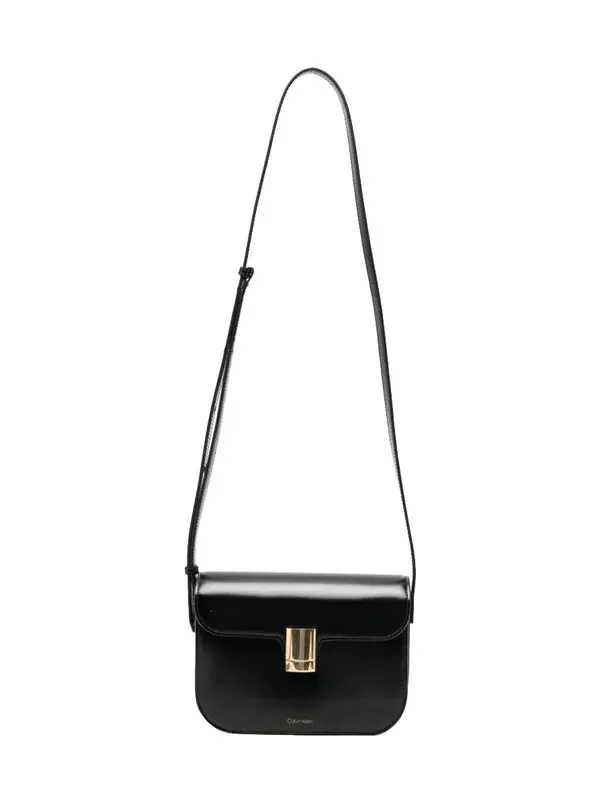 Calvin Klein Tilla Leather Shoulder Bag - Black