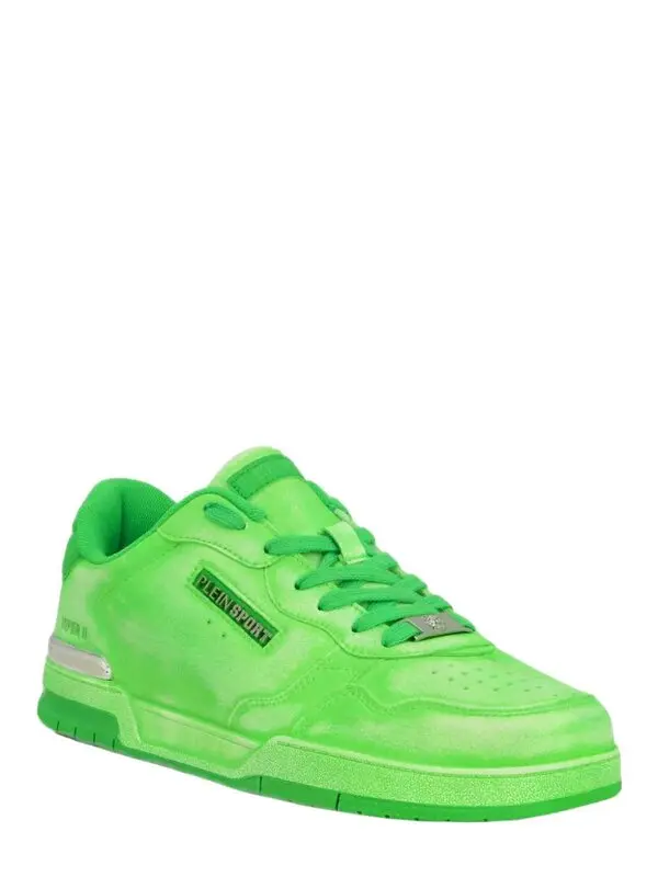 PLEIN SPORT Viper Ii Spray-effect Sneakers - Green