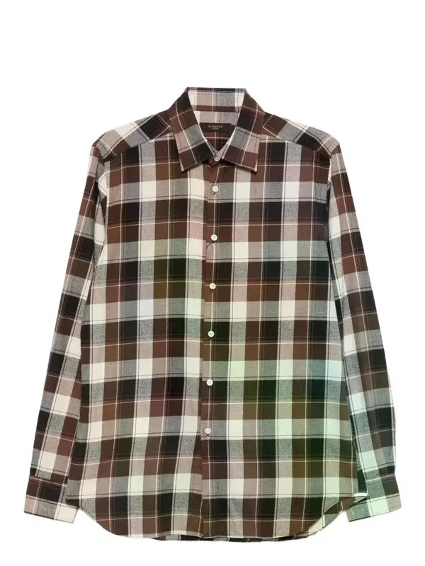 GLANSHIRT Check-pattern Shirt - Brown