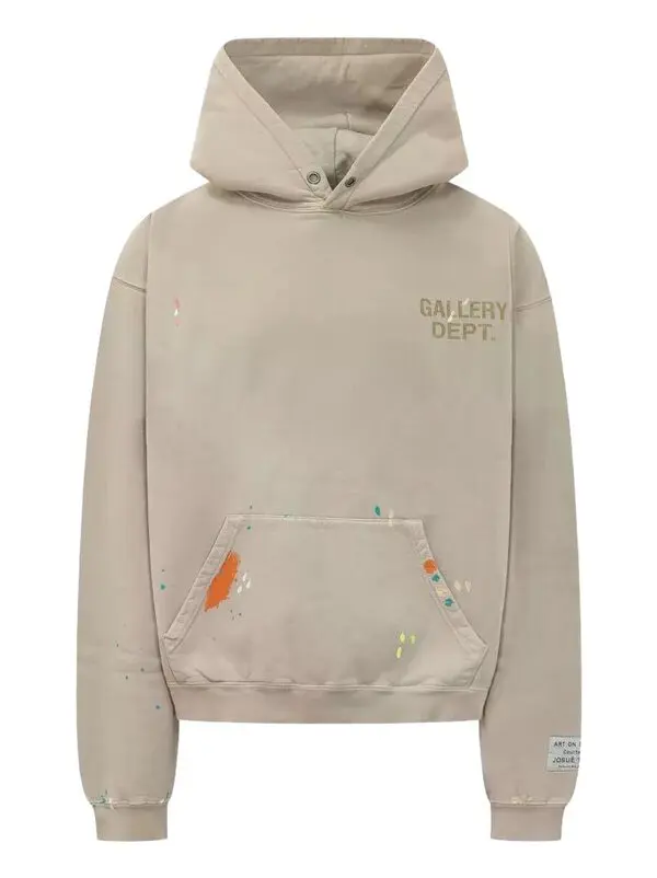 GALLERY DEPT. Paint-splatter Logo Hoodie - Neutrals