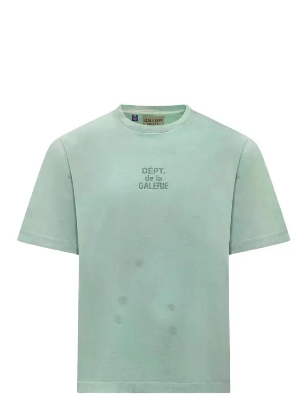 GALLERY DEPT. Faded Effect Logo Print T-shirt - Blue