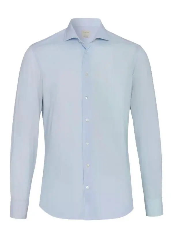 TRAIANO MILANO Long-sleeve Buttoned Shirt - Blue