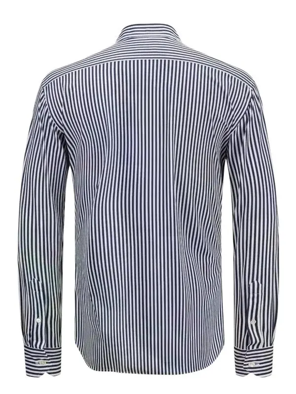 TRAIANO MILANO Radical Striped Shirt - Blue