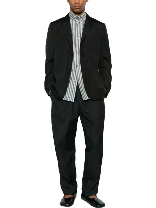 HOMME Notched-lapel Single-breasted Blazer - Black