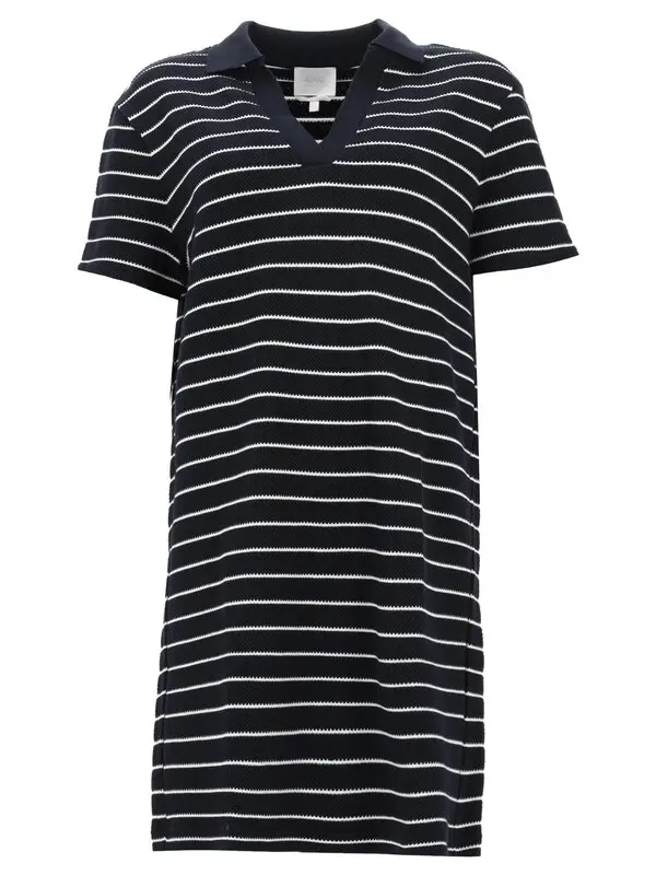 A.p.c. Striped Polo Dress - Blue