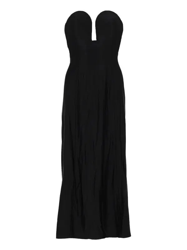 Rabanne Structured Heart-shaped Bustier Midi Dress - Black