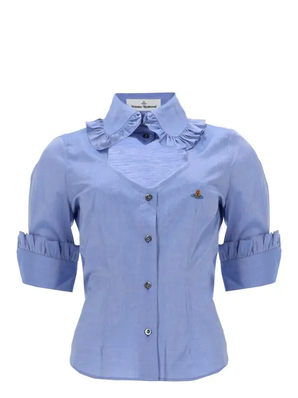 VIVIENNE WESTWOOD Toulouse Frill Shirt - Azure