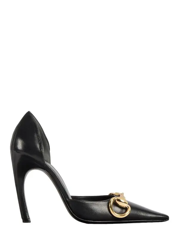 Gucci Boulevard Leather Horsebit Pumps - Black