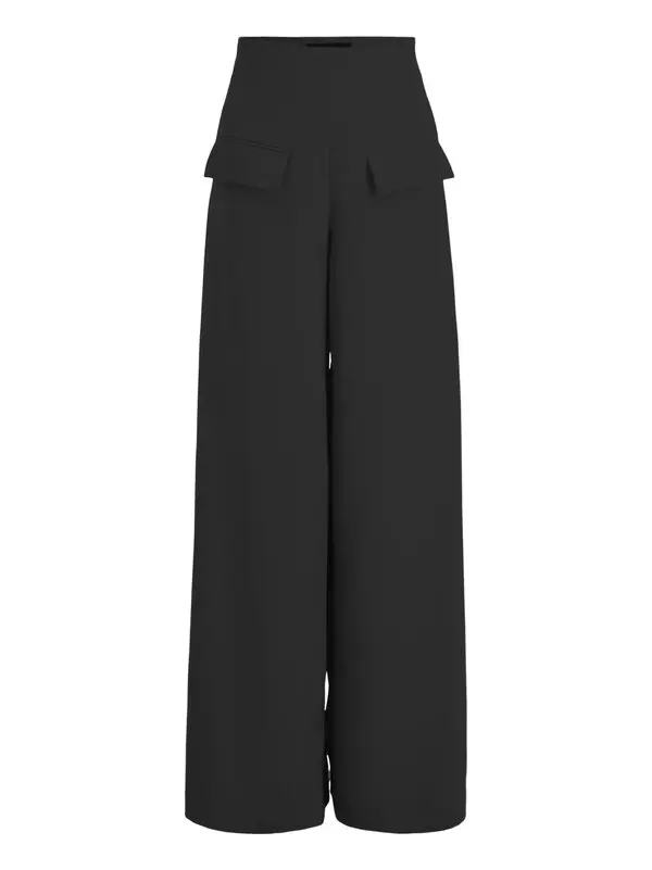 LAYO G Stretch Wide-leg Dress Pants - Black