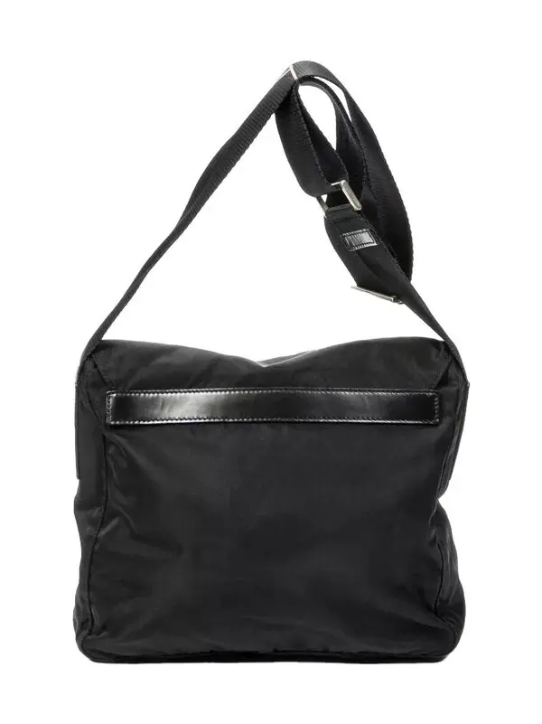 Prada Buckled Shoulder Bag - Black
