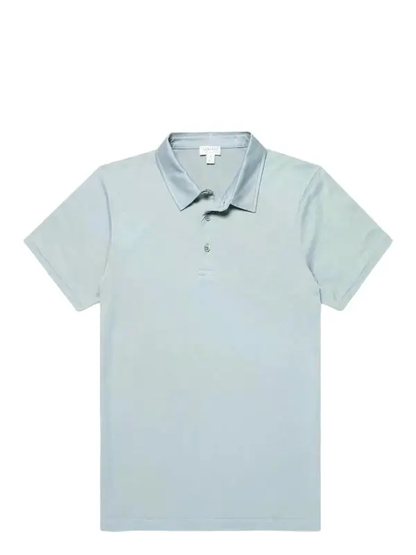 Sunspel Short-sleeve Polo Shirt - Blue