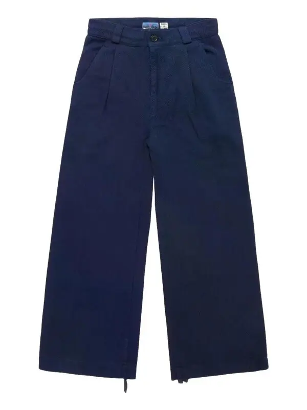 BLUE BLUE Japan Sashiko Tucked Trousers - Blue