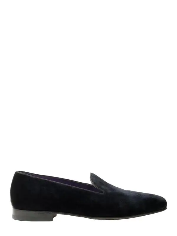Ralph Lauren Purple Label Alonzo Velvet Loafers - Black